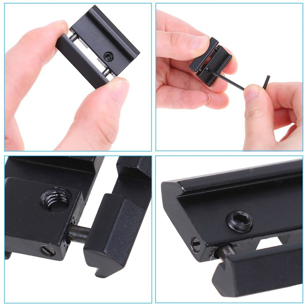 2X Dovetail Weaver Picatinny Base Snap in Rail Low Profile Adapter 11mm ...