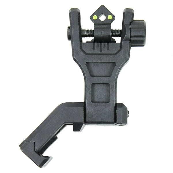 Foldable 45 Degree Fiber Optics Iron Sights Offset Front and Rear Sigh ...