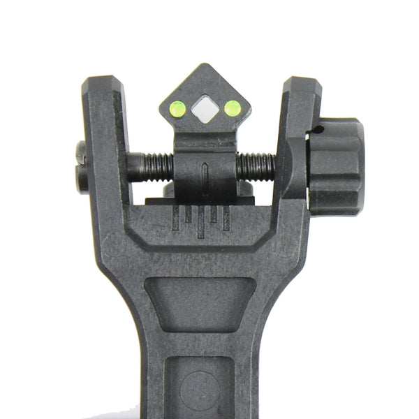 Foldable 45 Degree Fiber Optics Iron Sights Offset Front and Rear Sigh ...