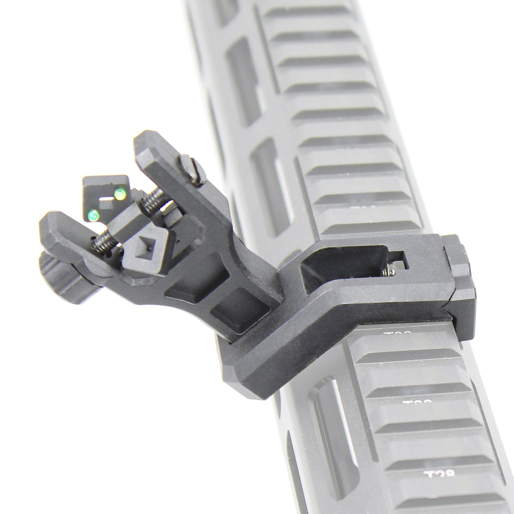 Foldable 45 Degree Fiber Optics Iron Sights Offset Front and Rear Sigh ...