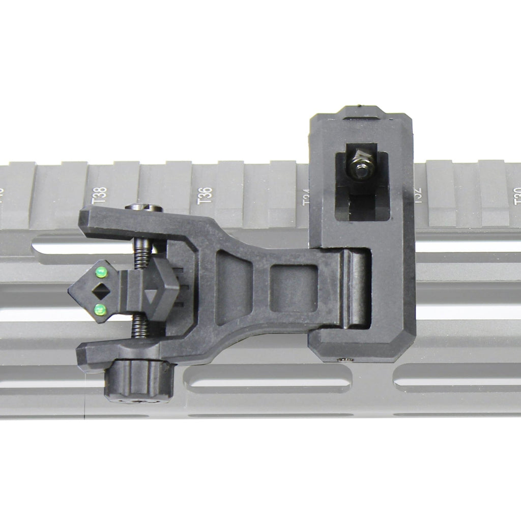Foldable 45 Degree Fiber Optics Iron Sights Offset Front and Rear Sigh ...