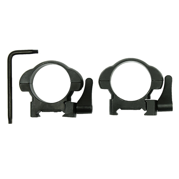 2 PCS Steel Scope Rings Low Picatinny Mount with 30mm / 1" Reducer ...