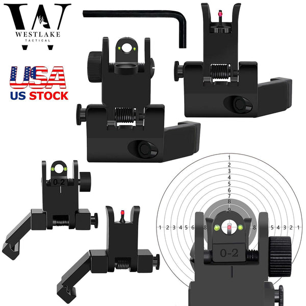 Fiber Optics Foldable Iron Sights 45° Offset – West Lake Tactical