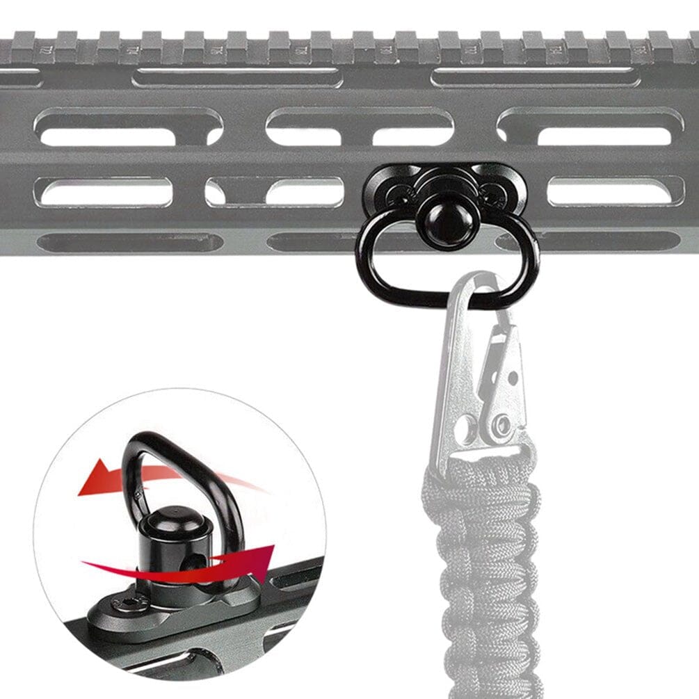 Single Point Gun Rifle Sling Bungee Strap w/ M-LOK Quick Release QD Sl ...