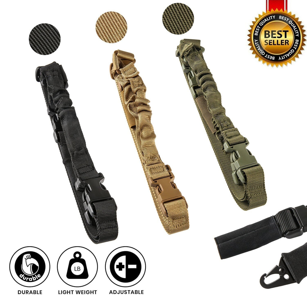 Single Point Gun Rifle Sling Bungee Strap w/ M-LOK Quick Release QD Sl ...