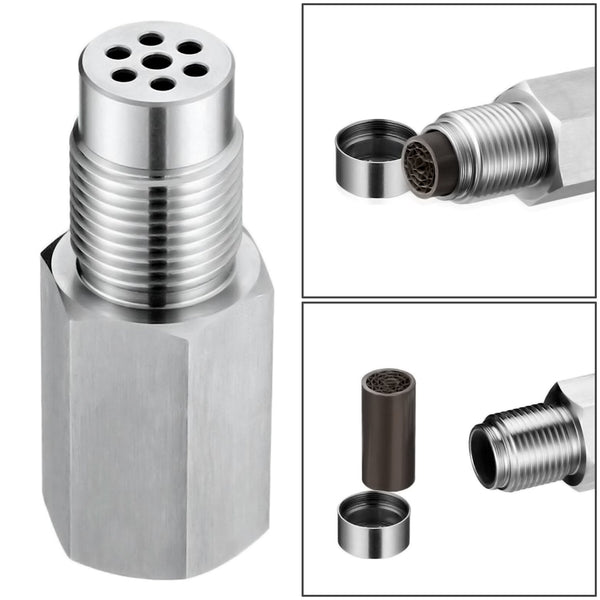 O2 Oxygen Sensor Spacer Engine Adapter Bung Catalytic Hot Converter ne ...