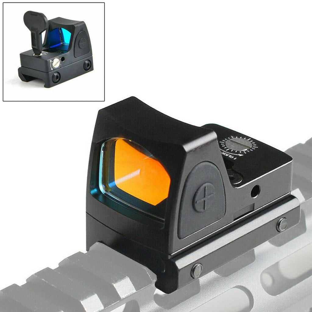 Mini Red Dot Sight Collimator for Glock / Rifle Reflex Sight Scope Fit ...