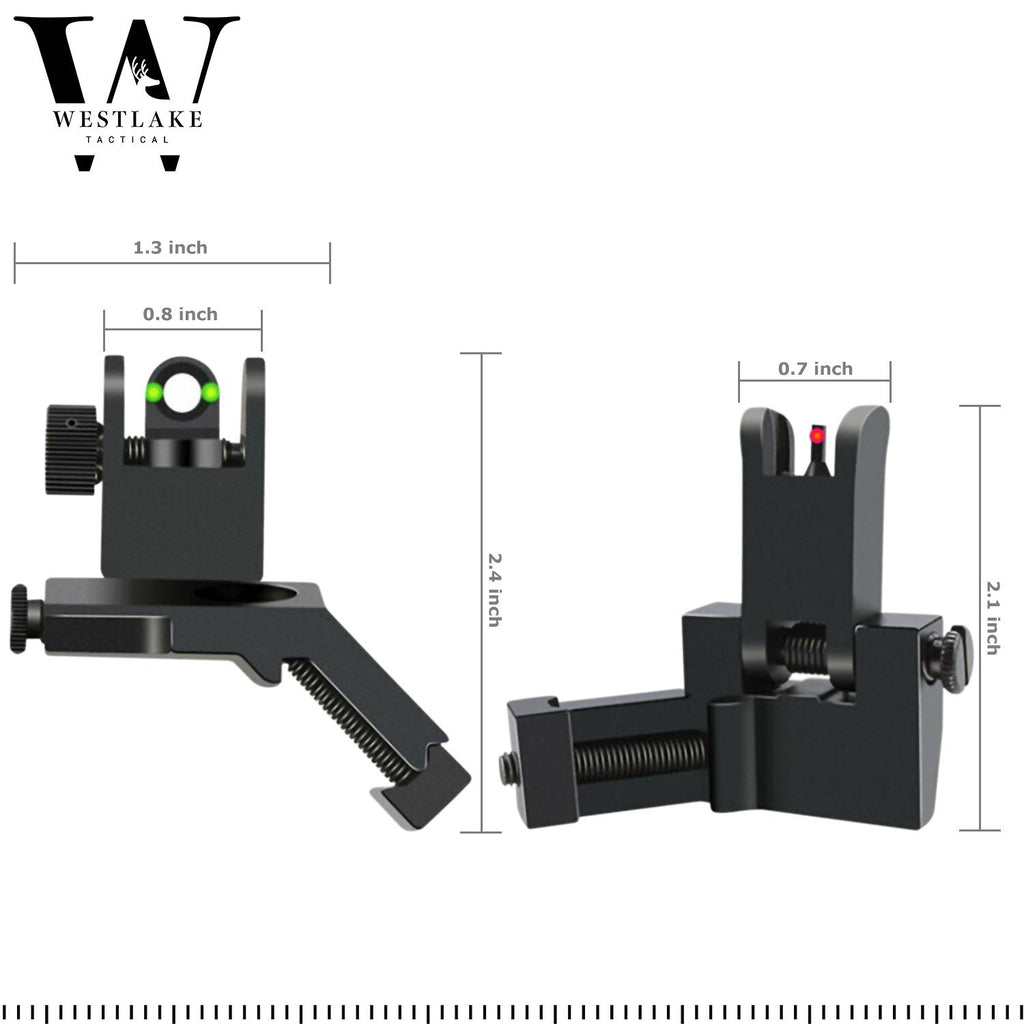 Fiber Optics Foldable Iron Sights 45° Offset – West Lake Tactical