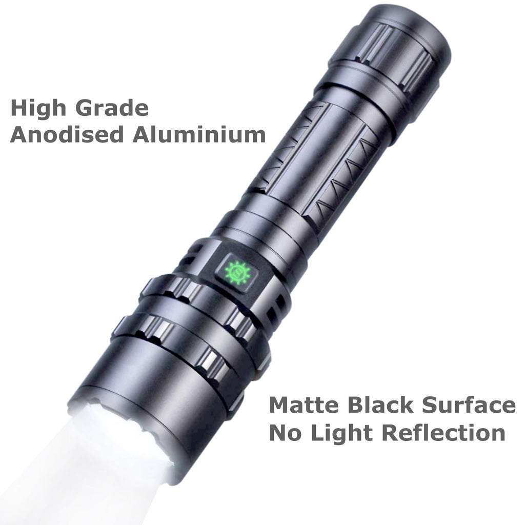 9000lm Tactical Gun Flashlight +Picatinny Rail Mount+Switch for Hunting ...