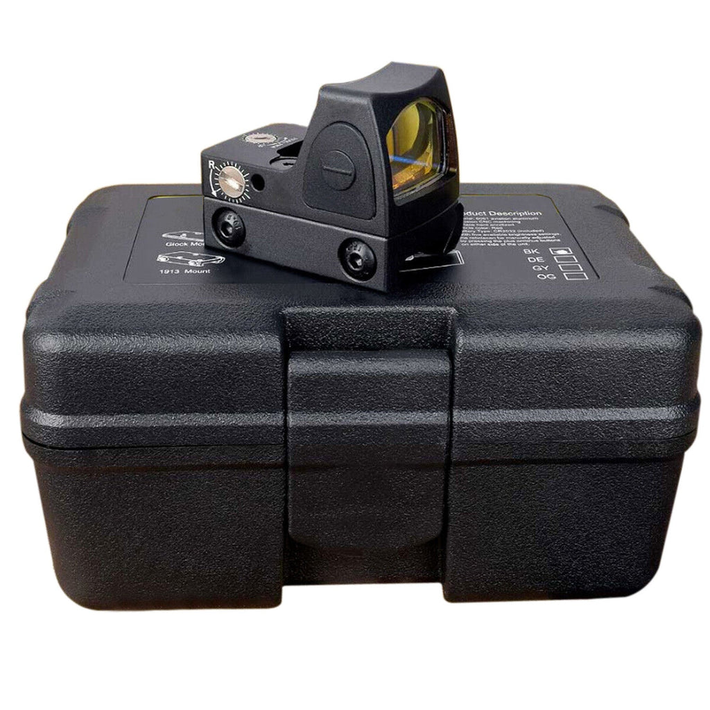 Mini Red Dot Sight Collimator for Glock / Rifle Reflex Sight Scope Fit ...