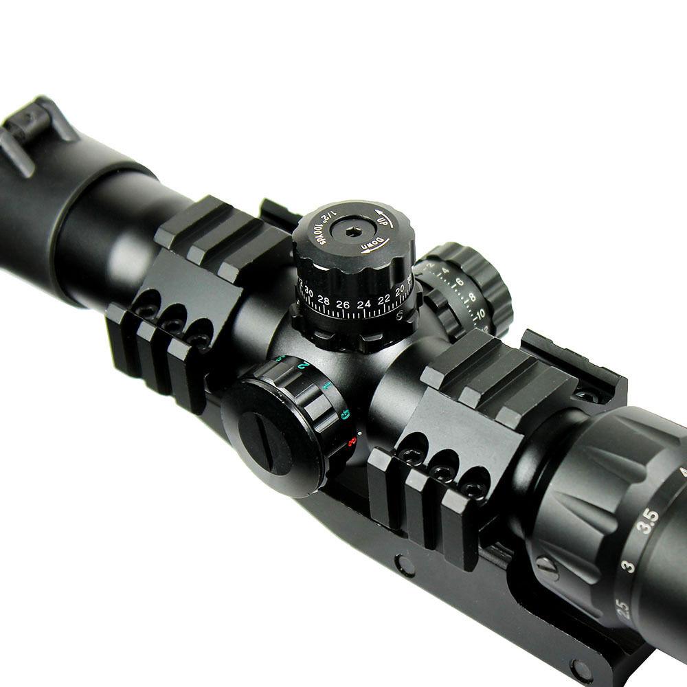 1.5-4X30 Tactical Rifle Scope with RGB illuminated Horseshoe Reticle-P ...