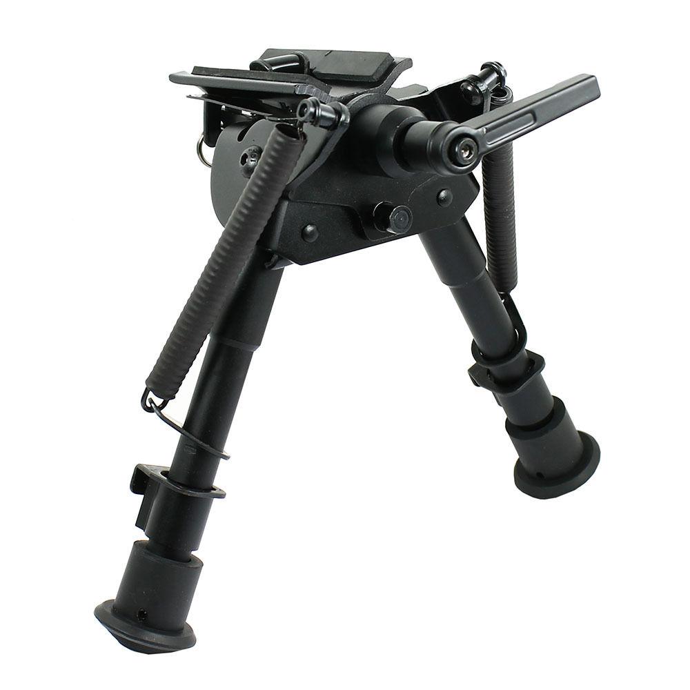 6" to 9" Adjustable Pivot / Rotating Spring Return Rifle Bipod Adjusta ...