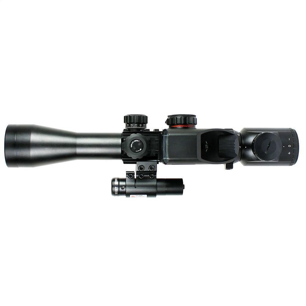 3-9X40 Tactical Rifle Scope + Red Green 4 Reticle Holographic Sight ...