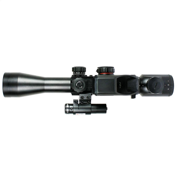 3-9X40 Tactical Rifle Scope + Red Green 4 Reticle Holographic Sight ...