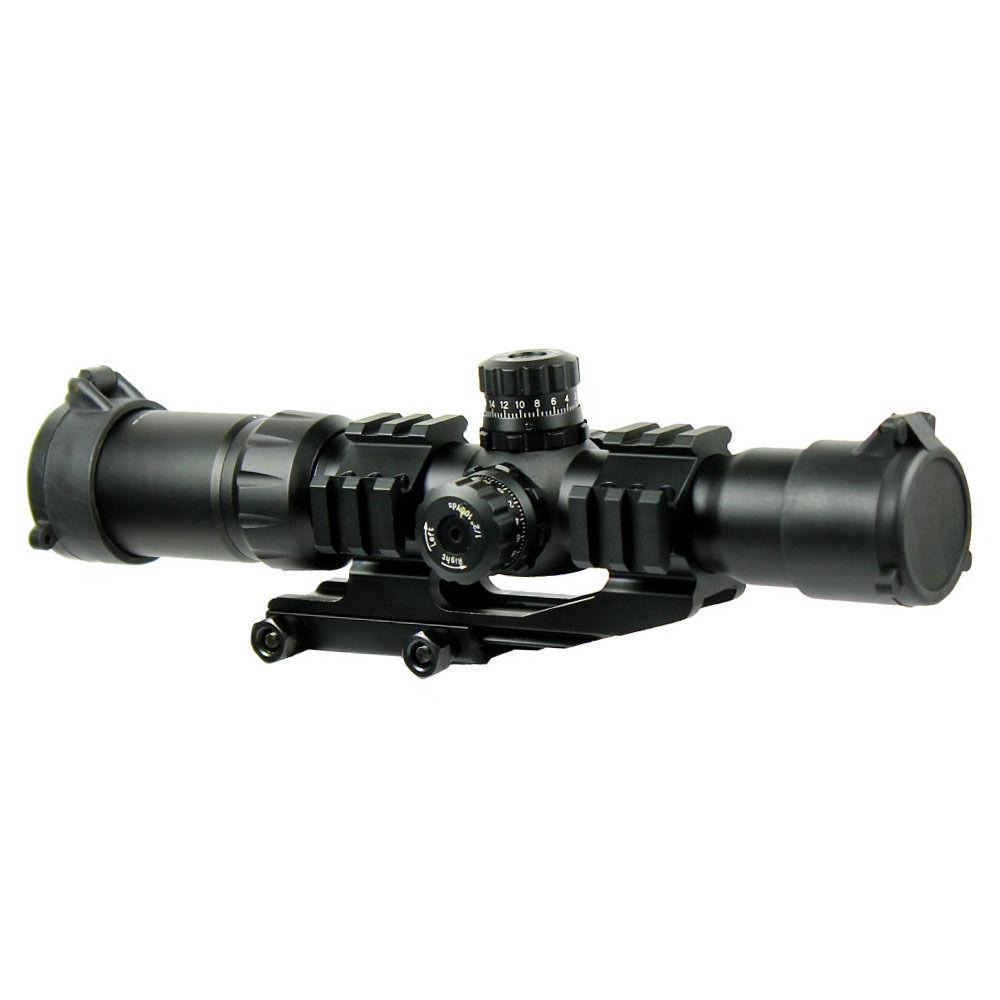 1.5-4X30 Tactical Rifle Scope with RGB illuminated Horseshoe Reticle-P ...