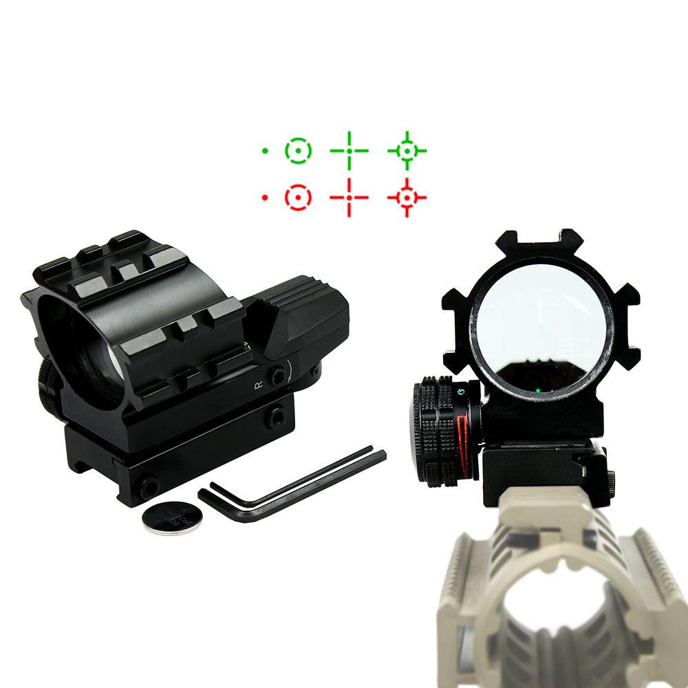 Tactical Holographic Red Green 4 Reticles Reflex Dot Sight with 20mm R ...