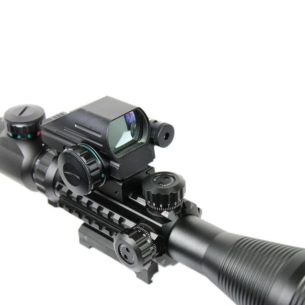 4-12X50 EG Tactical Rifle Scope with Holographic 4 Reticle Sight & Red ...