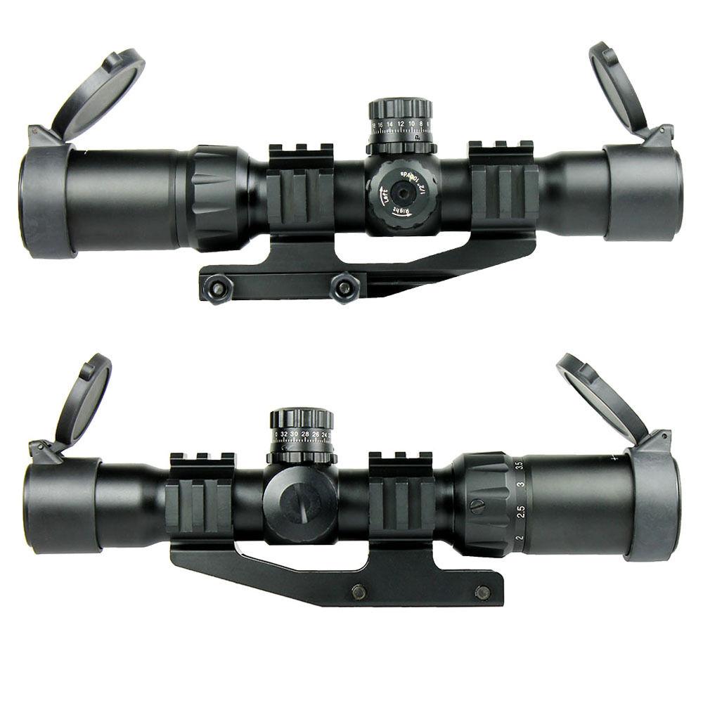 1.5-4X30 Tactical Rifle Scope with RGB illuminated Horseshoe Reticle-P ...