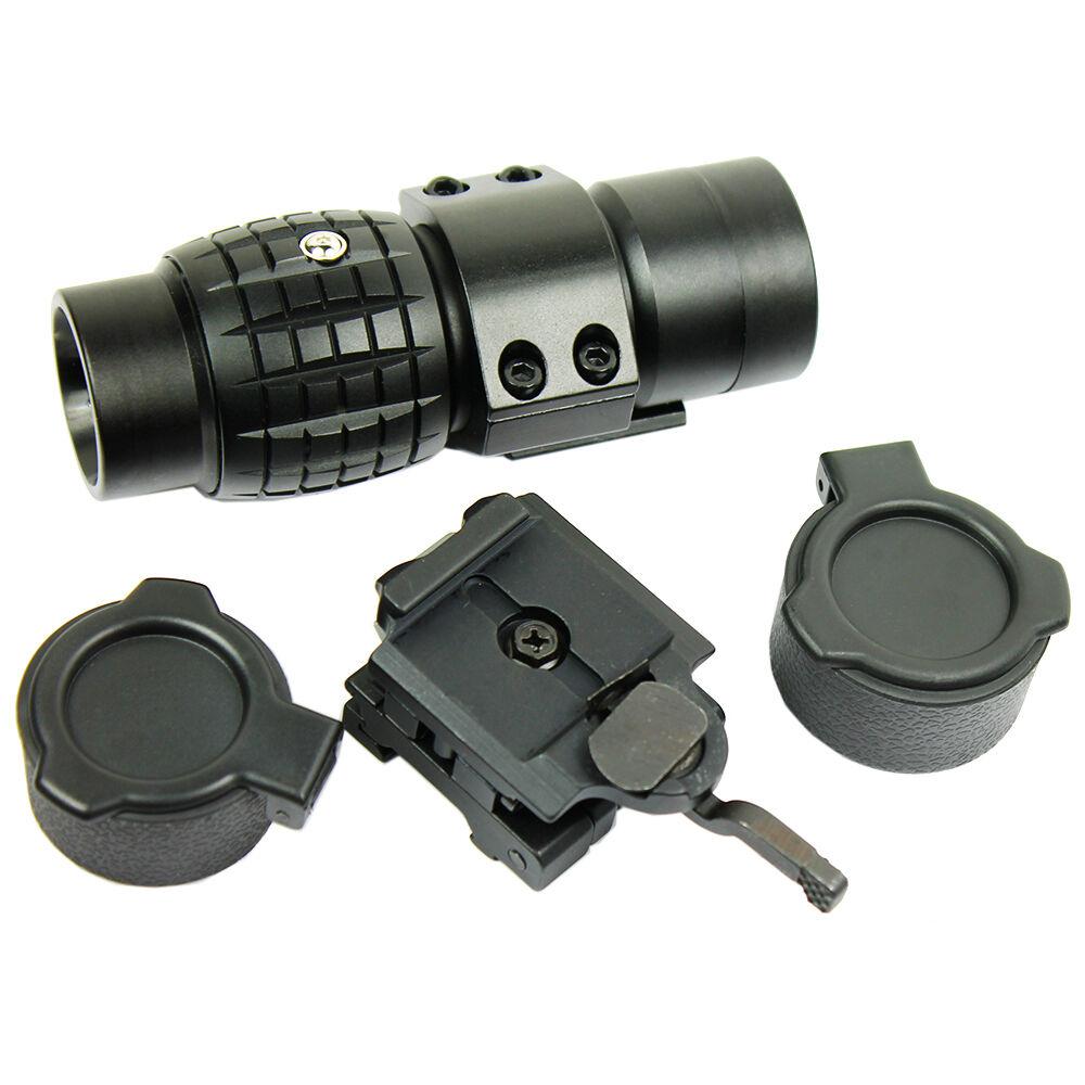 3X Magnifier Scope with FTS Flip to Side Mount Fits Holographic and Re – West Lake Tactical