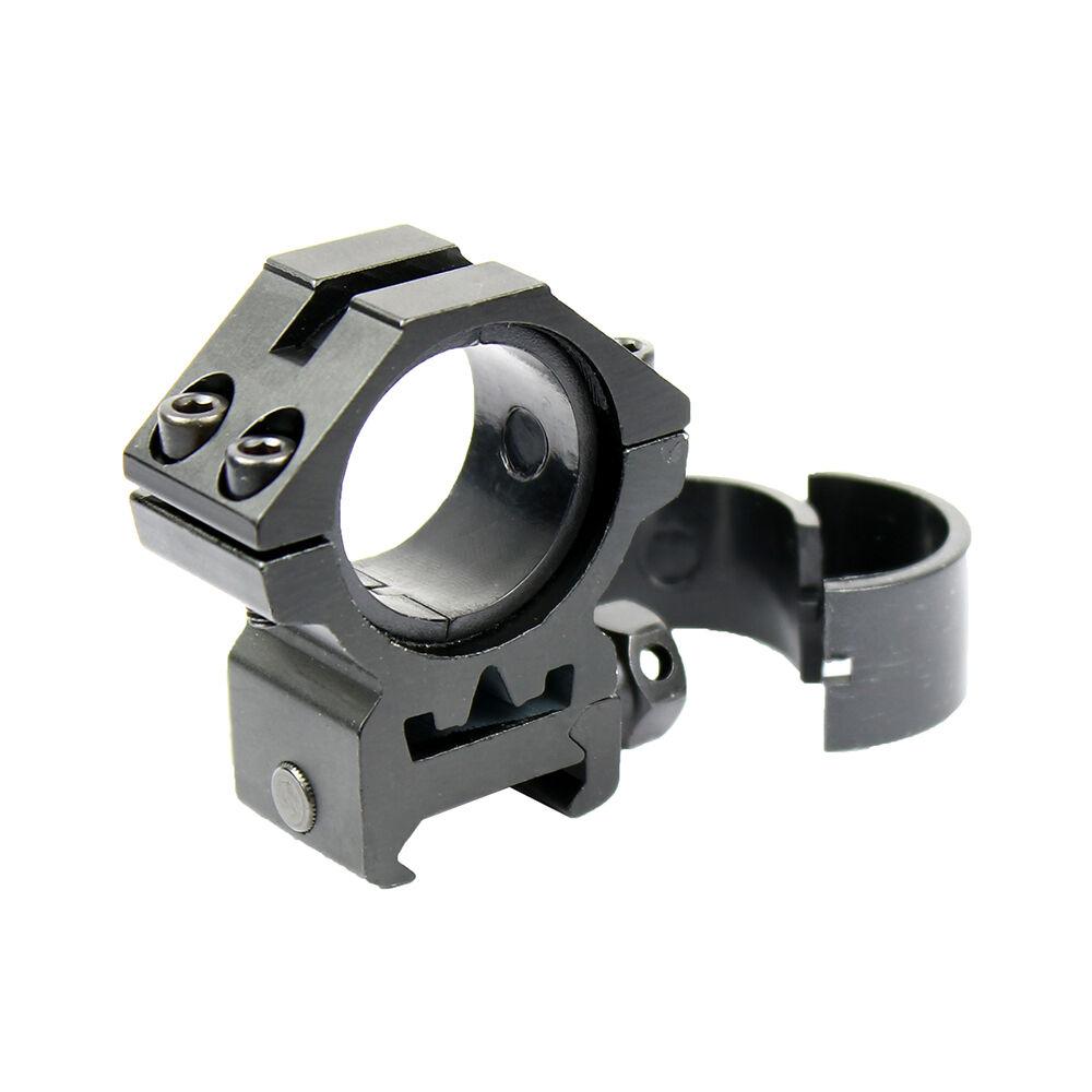 2- 1" Scope Ring with Reducers Low Profile Rail Laser Flashlight Mount ...