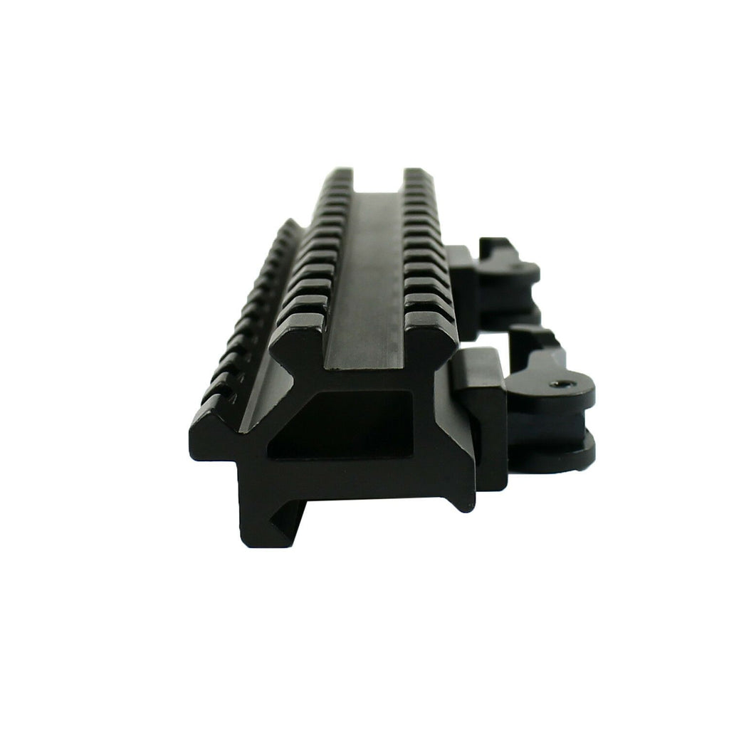 13 Slot Double Rail Quick Detach Picatinny Angle Mount Weaver Rail Sco ...