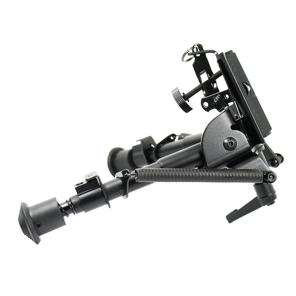 6" to 9" Adjustable Pivot / Rotating Spring Return Rifle Bipod Adjusta ...