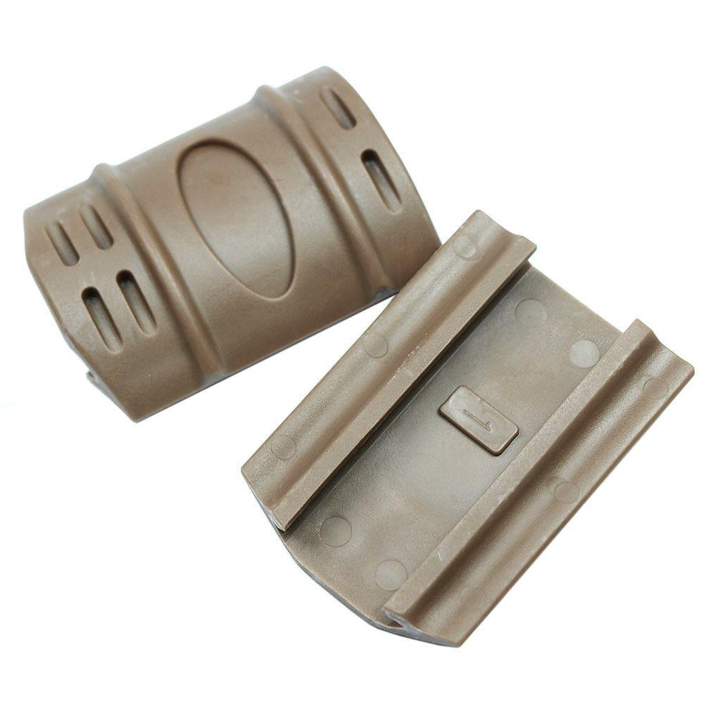 Dark Tan 12 PC Universal Weaver Picatinny Rubber Rail Covers Hand Guar ...
