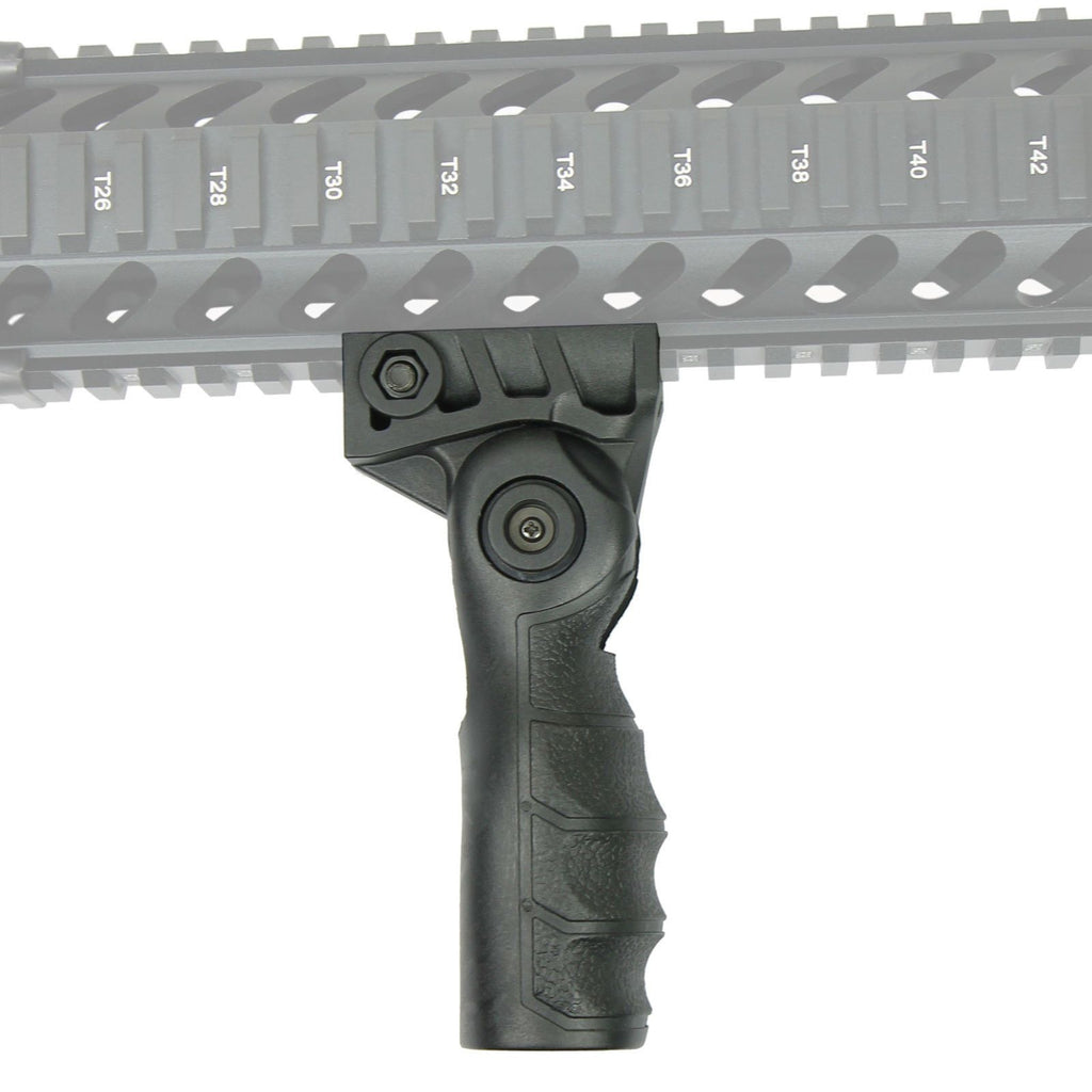 Tactical Push-On QR Vertical Forward Folding Foregrip Grip for Picatin ...