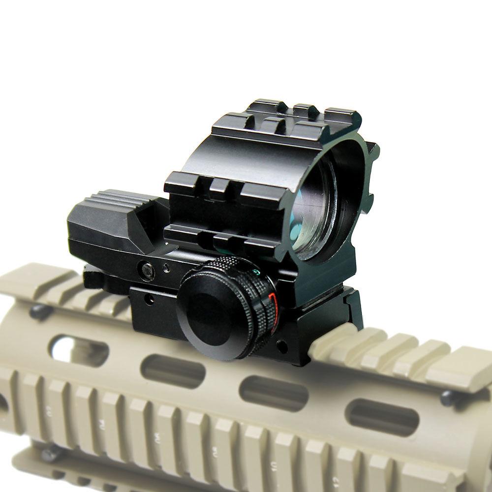 Tactical Holographic Red Green 4 Reticles Reflex Dot Sight with 20mm R ...