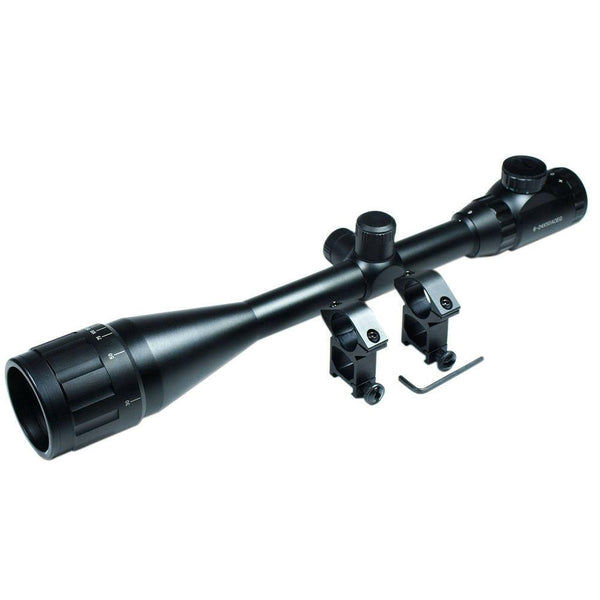 6-24x50 AOEG Hunting Rifle Scope Red Green Dual illuminated Optical Gu ...