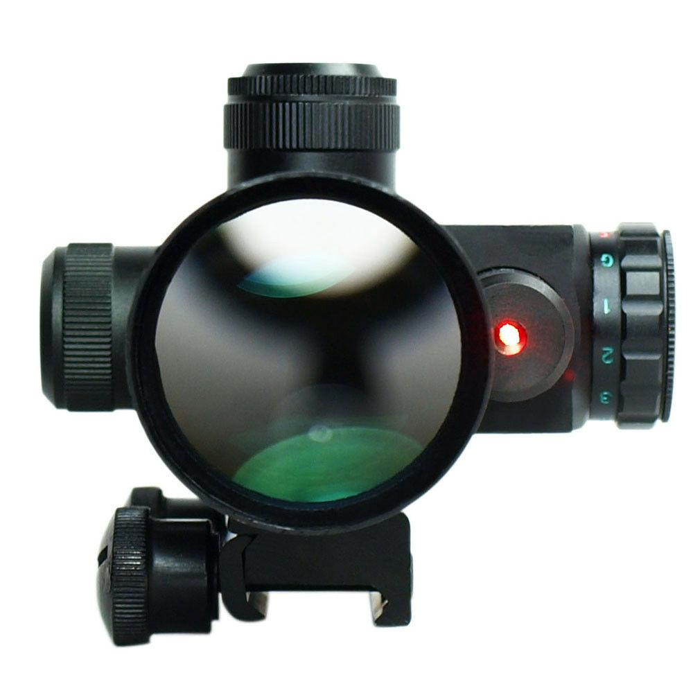 2.5-10x40 Tactical Rifle Scope Red Laser Dual illuminated Mil-dot wit ...