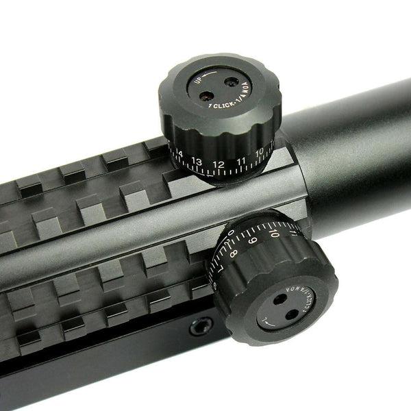 3-9X40 illuminated Tactical Rifle Scope with Red Laser & Holographic D ...
