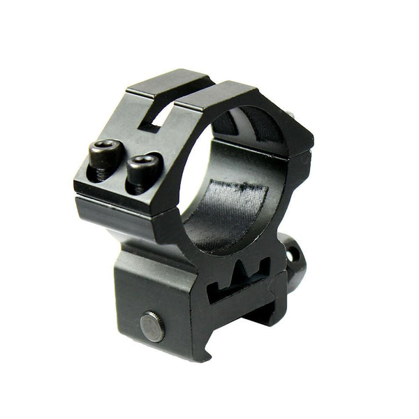 2- 1" Scope Ring with Reducers Low Profile Rail Laser Flashlight Mount ...