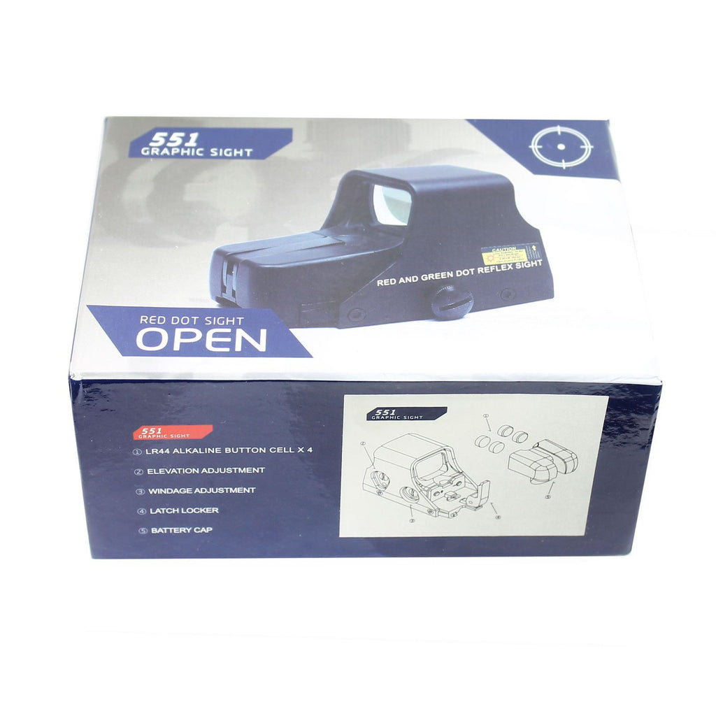 HD 551 Red Green Dot Tactical Airsoft Scope Illumination Riflescope Ho ...