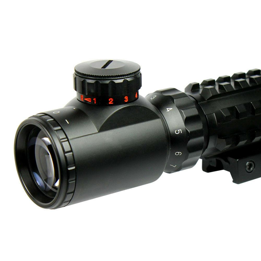 3-9X40 EG Optical Rifle Scope Red Green illuminated Reticle 20/11mm Ra ...