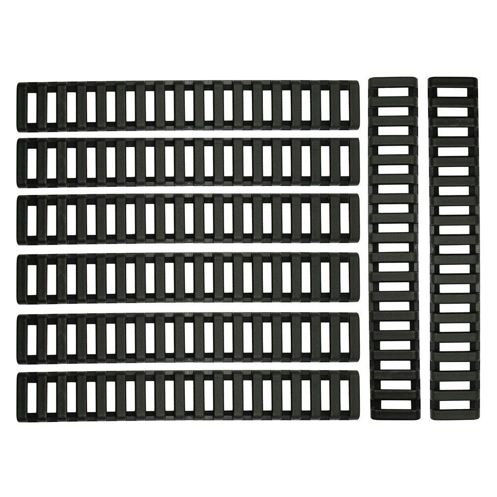 24 PCS 7" Heat Resistant Rifle Ladder Rail Cover Weaver Picatinny Hand ...