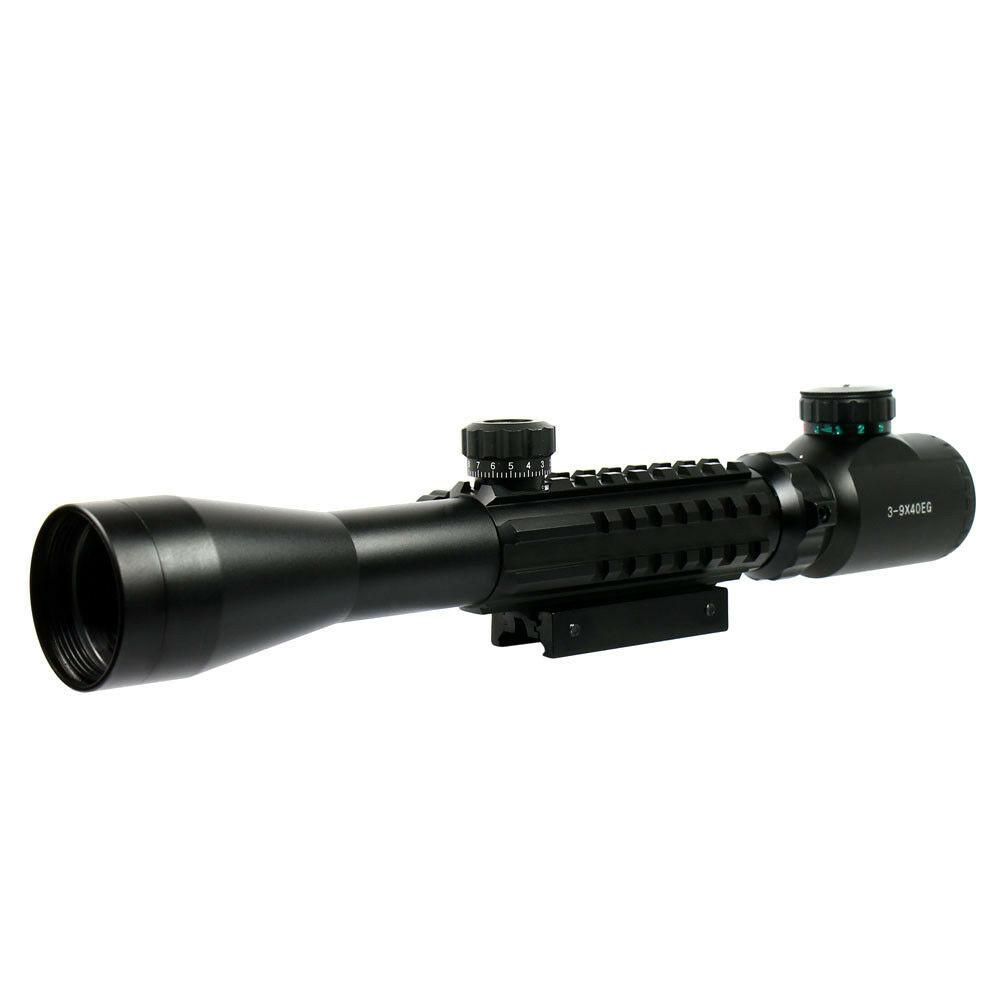3-9X40 EG Optical Rifle Scope Red Green illuminated Reticle 20/11mm Ra ...