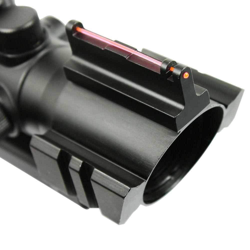 4X32 Tactical Rifle Scope - Tri-Illuminated Chevron Recticle Fiber Opt ...
