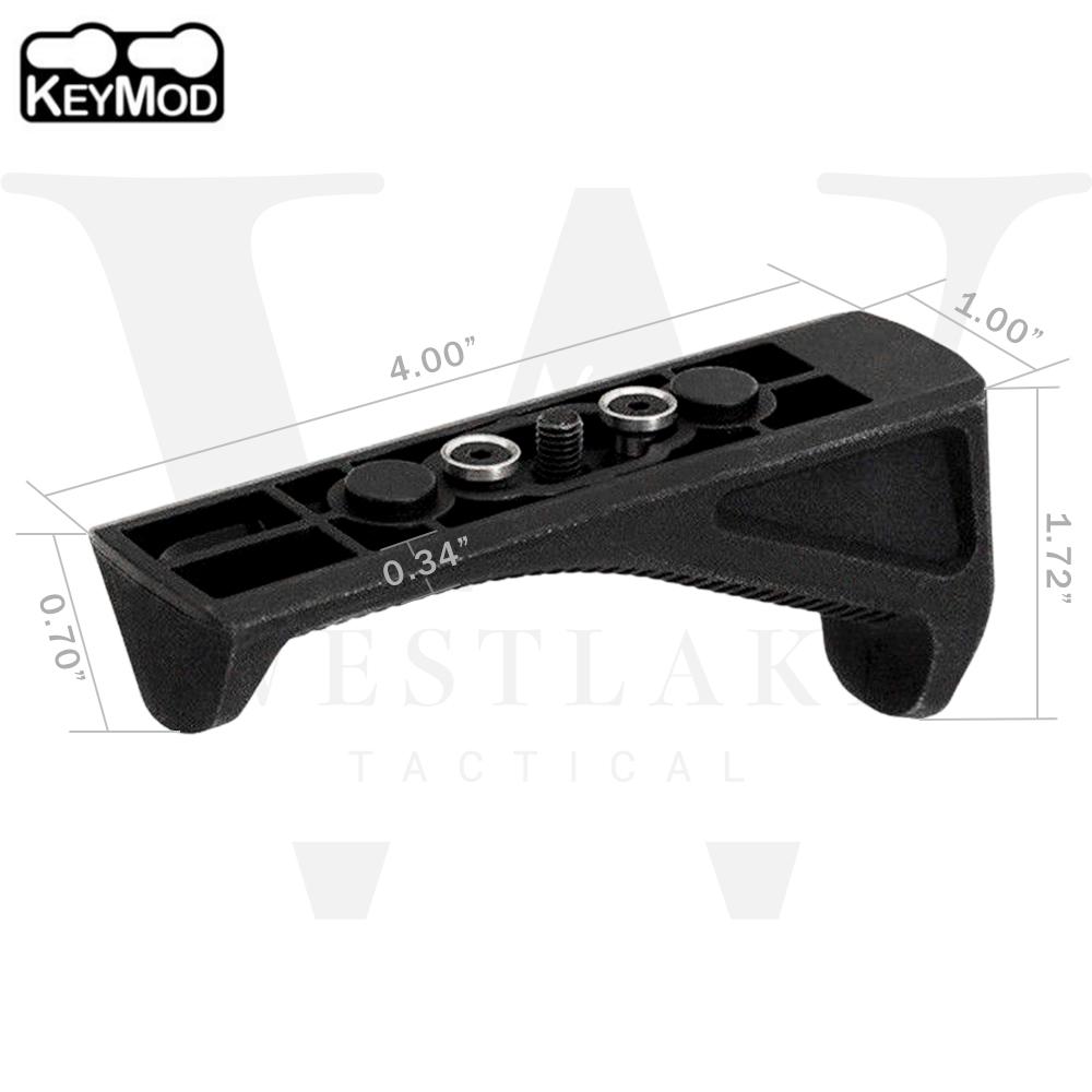 Tactical KeyMod Angled Forward Foregrip Fore Grip Forend Hand Stop Bla ...