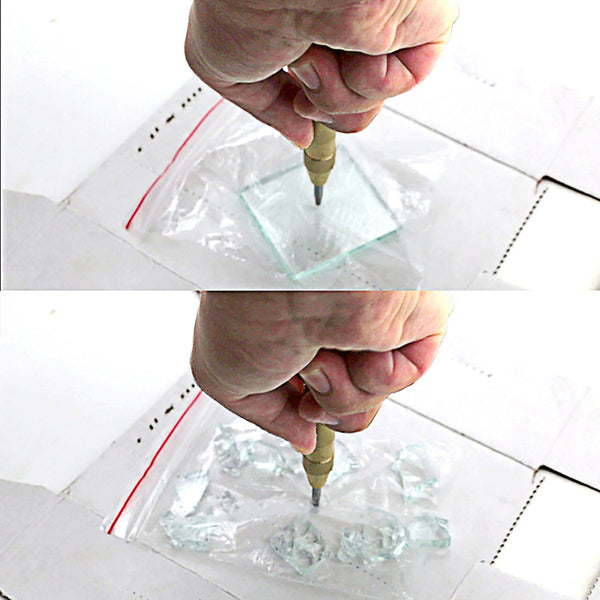 2PC Automatic Center Punch Strikes Surface Hammer Spring Loaded Window ...