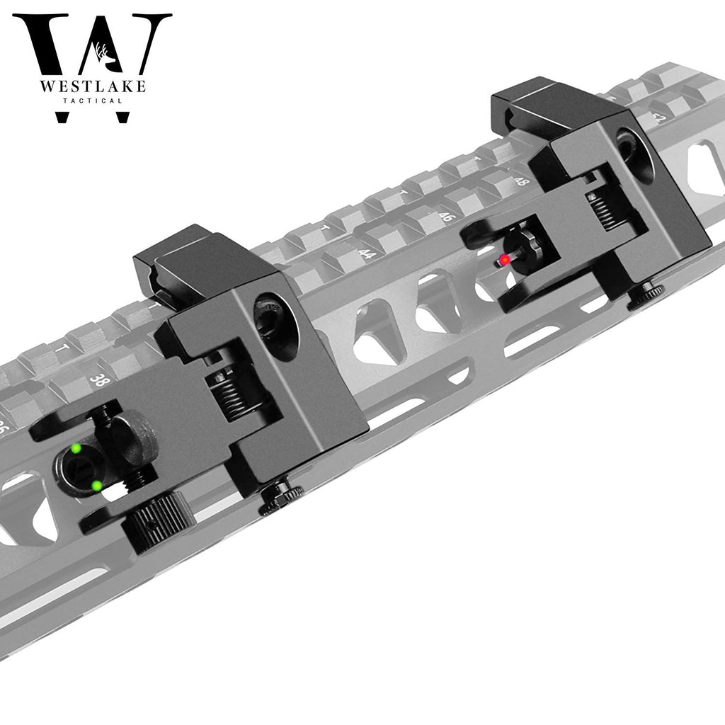 Fiber Optics Foldable Iron Sights 45° Offset – West Lake Tactical