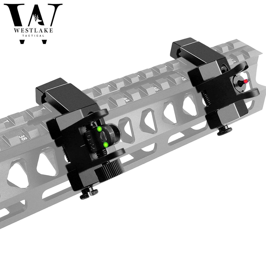 Fiber Optics Foldable Iron Sights 45° Offset – West Lake Tactical