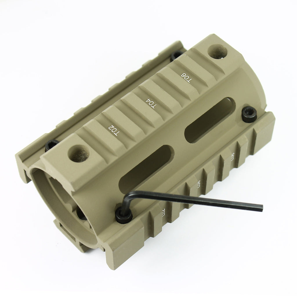 4" Free Float Hand guard Quad Rail Pistol Length Handguard Scope Mount ...