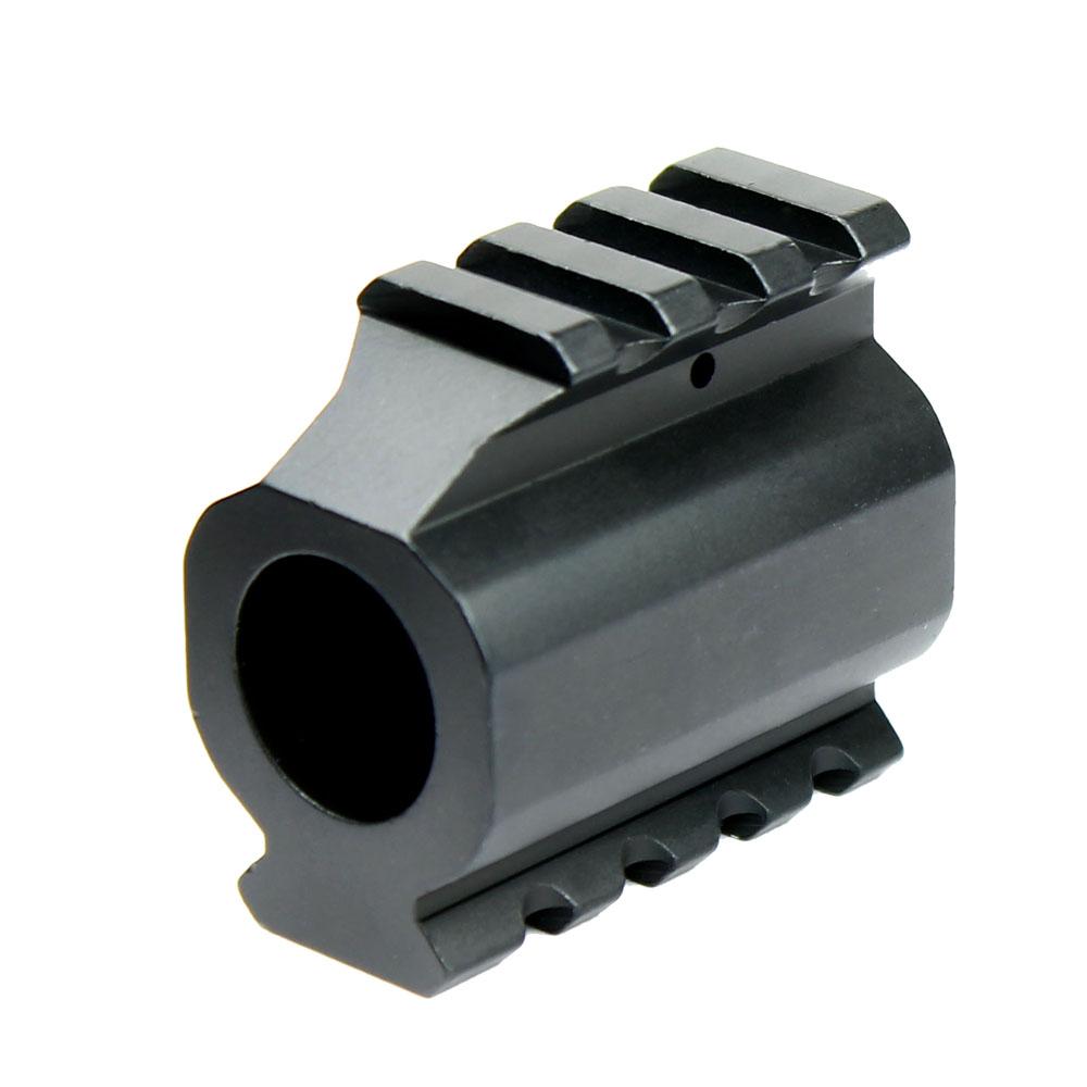 Low Profile Gas Block w/ Top & Bottom Picatinny Rail & Roll Pin for .7 ...