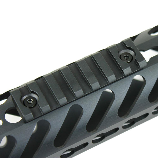 10" KEYMOD Free Float Quad Rail Slim Handguard with Front End Cap-Rail ...