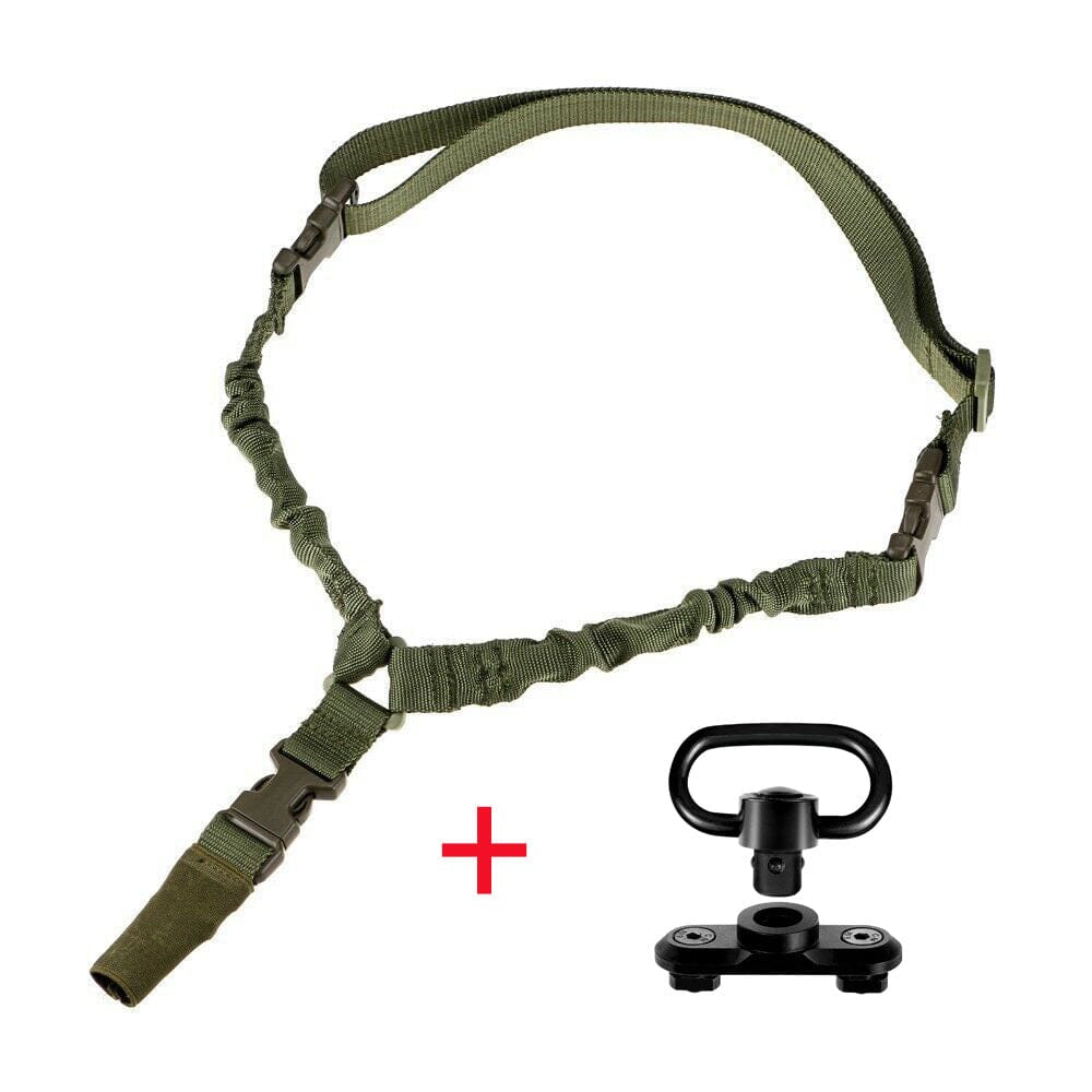 Single Point Gun Rifle Sling Bungee Strap w/ M-LOK Quick Release QD Sl ...