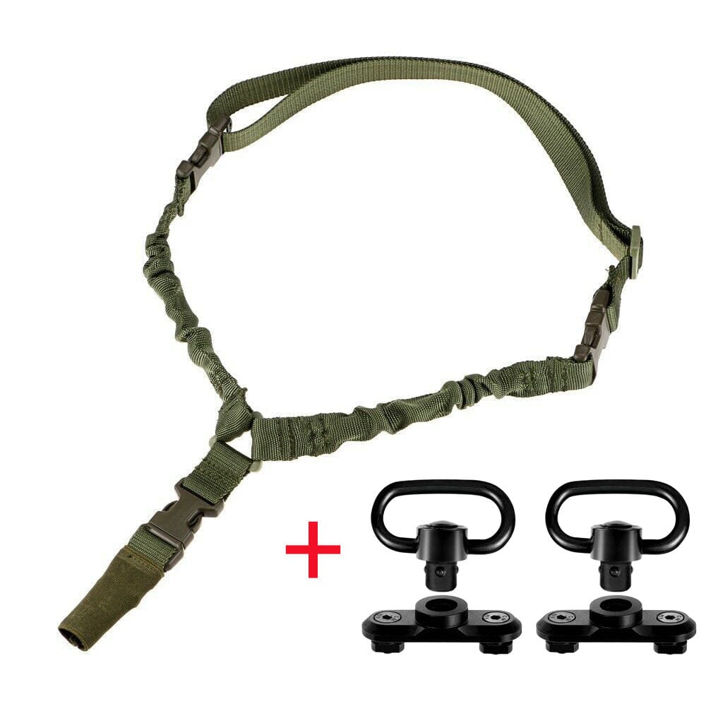 Single Point Gun Rifle Sling Bungee Strap w/ M-LOK Quick Release QD Sl ...