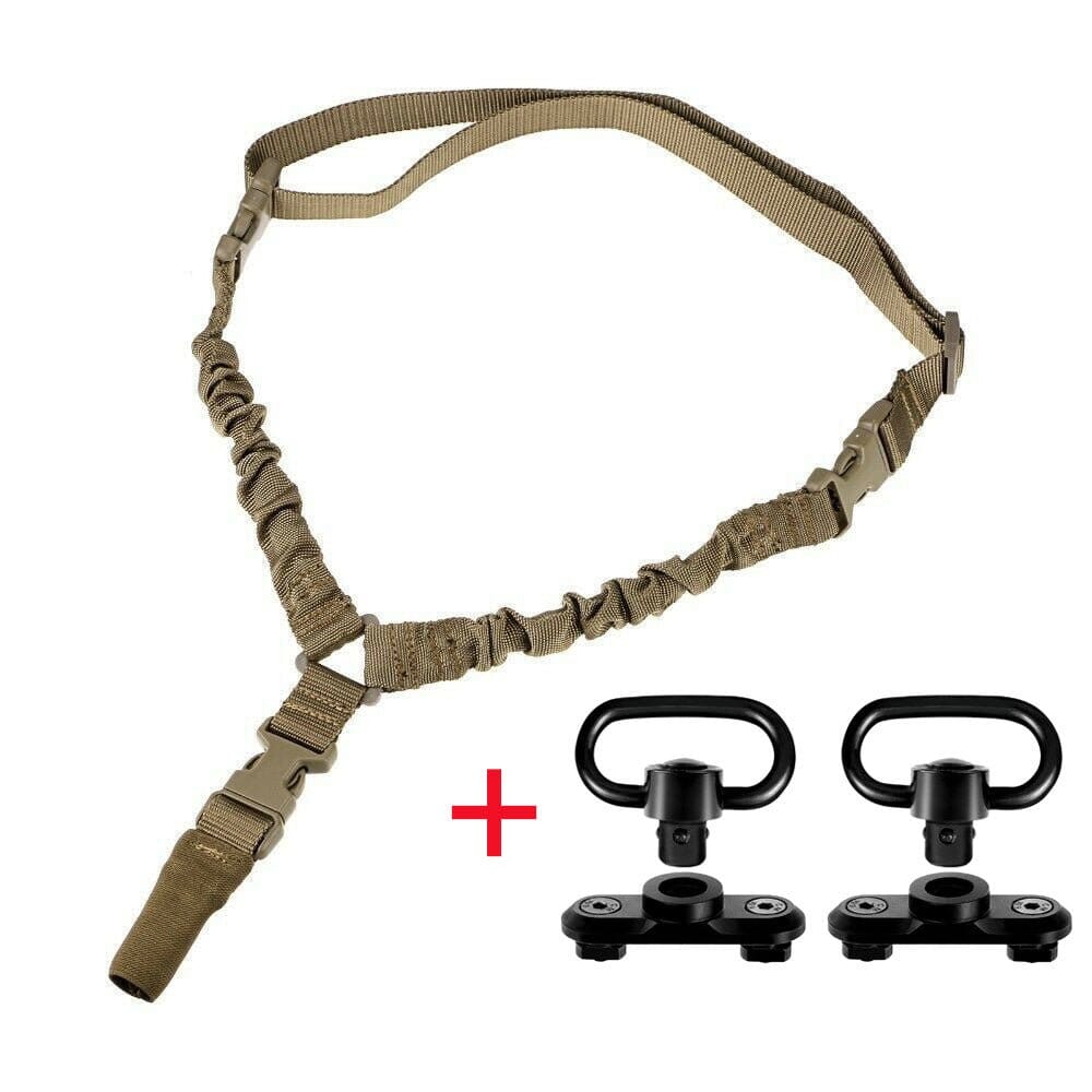 Single Point Gun Rifle Sling Bungee Strap w/ M-LOK Quick Release QD Sl ...