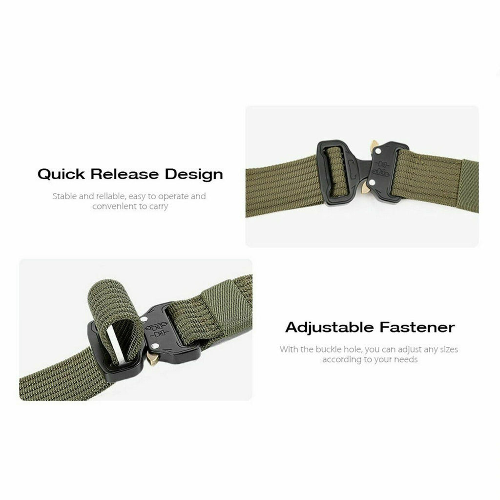 Casual Military Tactical Belt Mens Army Combat Waistband Rescue Rigger ...