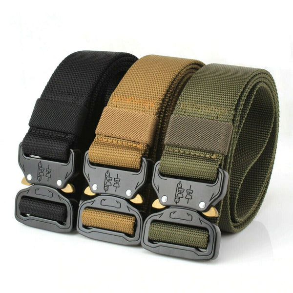 Casual Military Tactical Belt Mens Army Combat Waistband Rescue Rigger ...